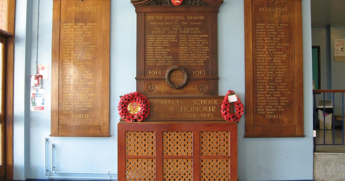 Roll of Honour Oak Panels at Bishopshalt School - Hillingdon Council