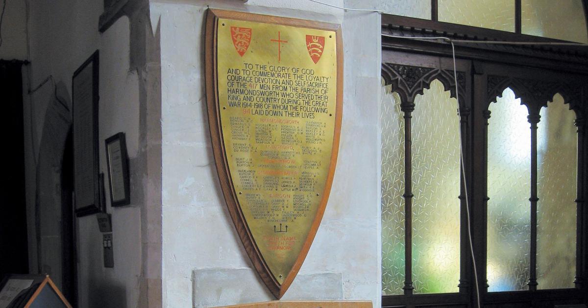 Enamelled Brass Shield at the Church of St Mary the Virgin - Hillingdon ...